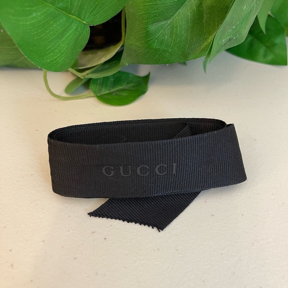 Gucci | Accessories | Authentic Gucci Ribbon Black On Black 18 Wide X ...
